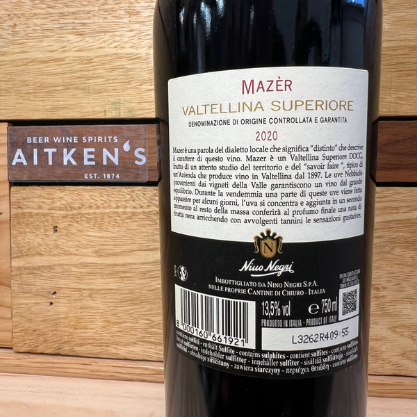 Nino Negri, Mazèr Superiore Nebbiolo, Valtellina – Aitken's