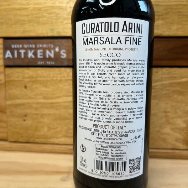 Curatolo Arini, Marsala Fine Secco – Aitken's