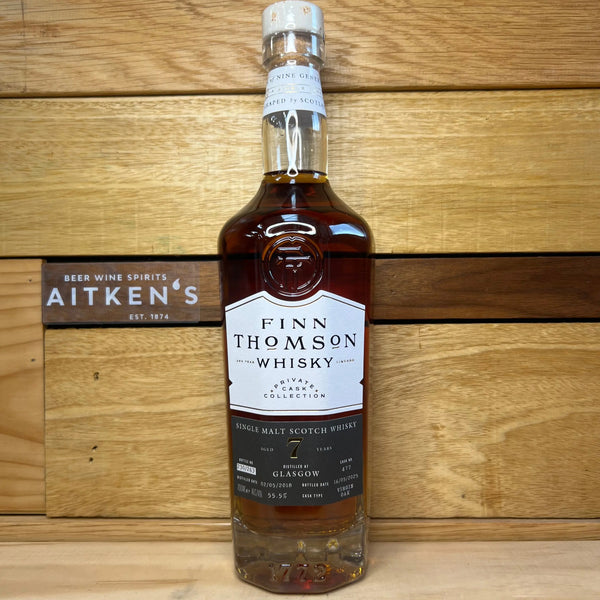 Finn Thomson Whisky Glasgow 7 Year Old Single Malt Whisky, 2018 Cask ...